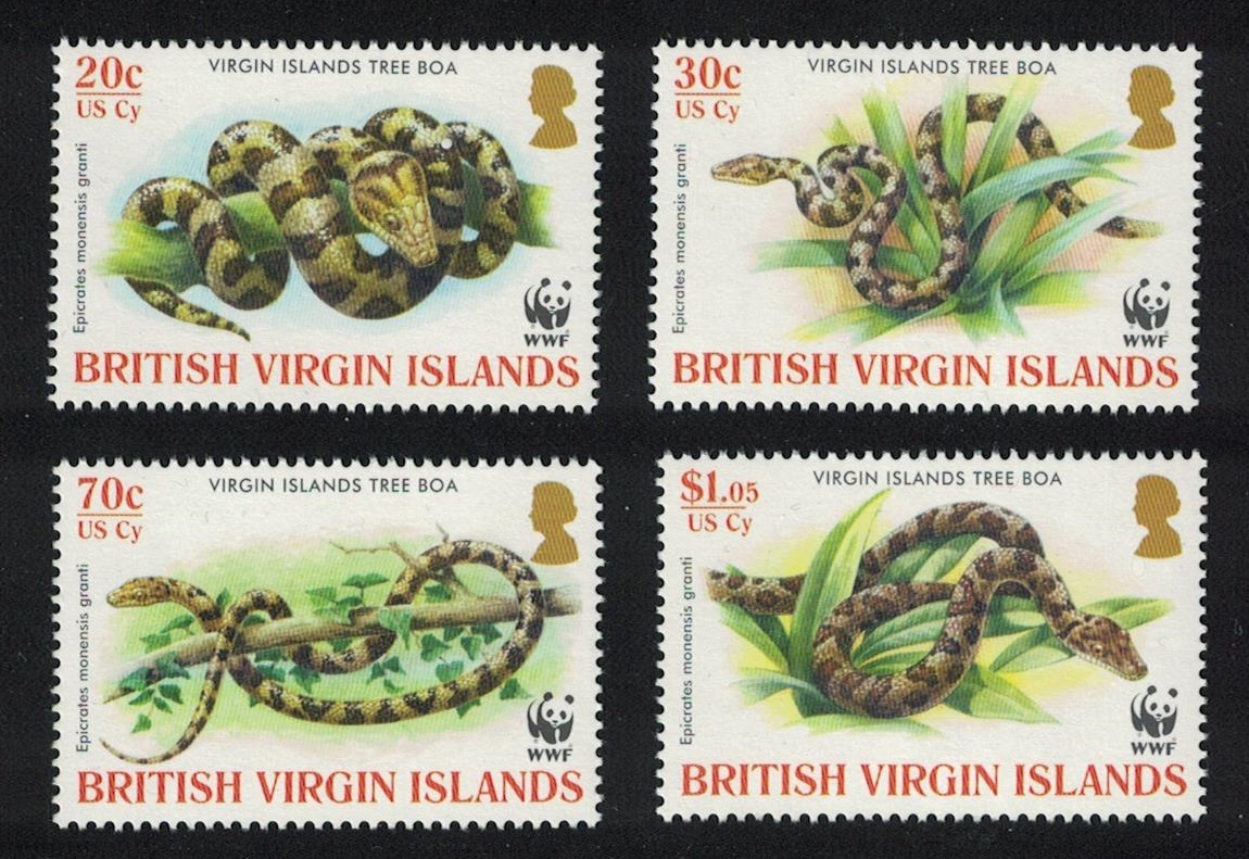 BVI WWF Virgin Islands Boa 4v 2005 MNH SC#1051-1054 SG#1178-1181 MI ...