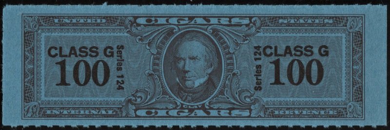TC2590a Series 124: Class G Cigar Revenue Stamp: 100 Cigars (1954) NGAI ...