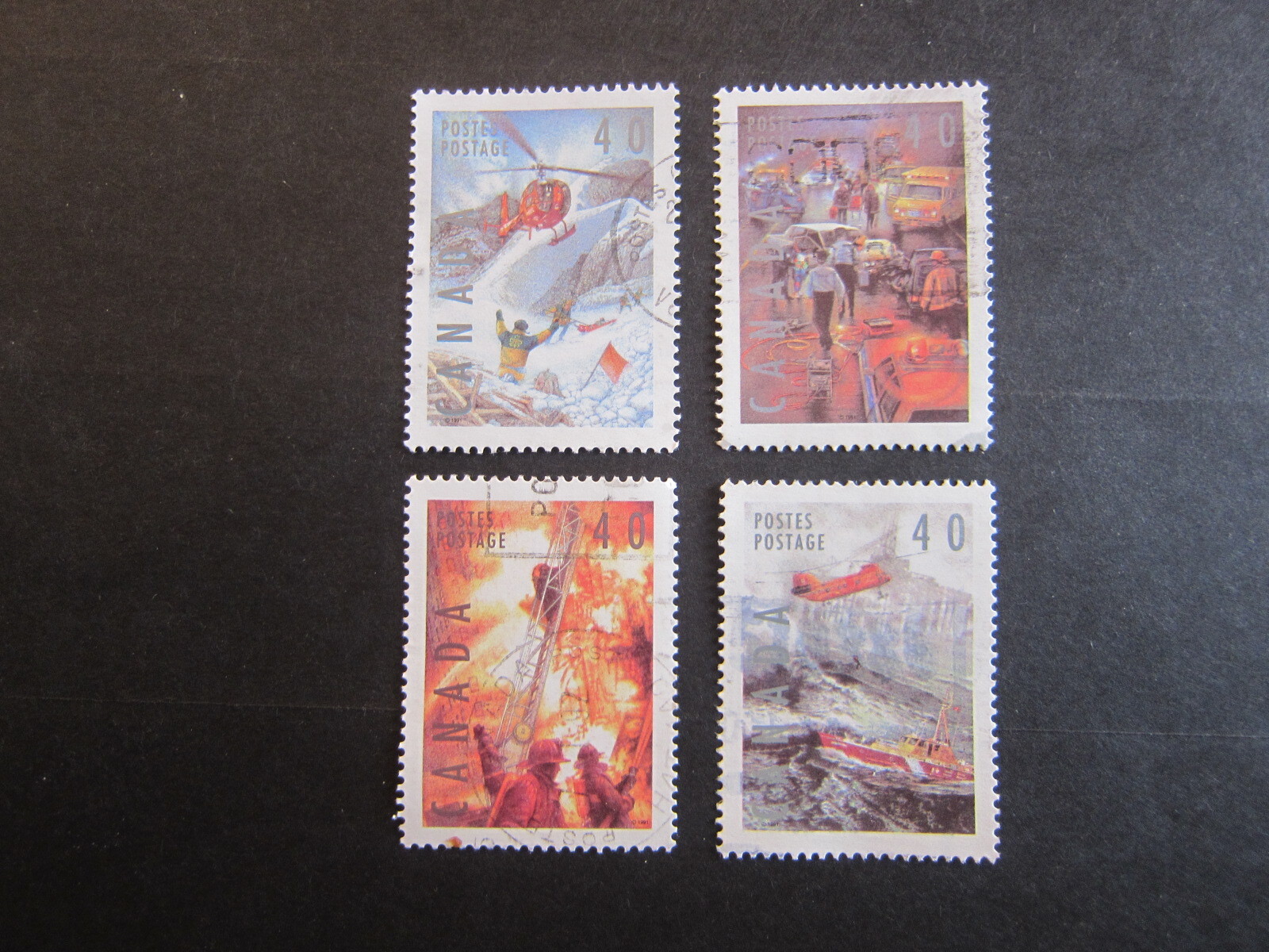 Canada #1330 To 1333 Dangerous occupations Nice stamps {ca63} | Canada ...