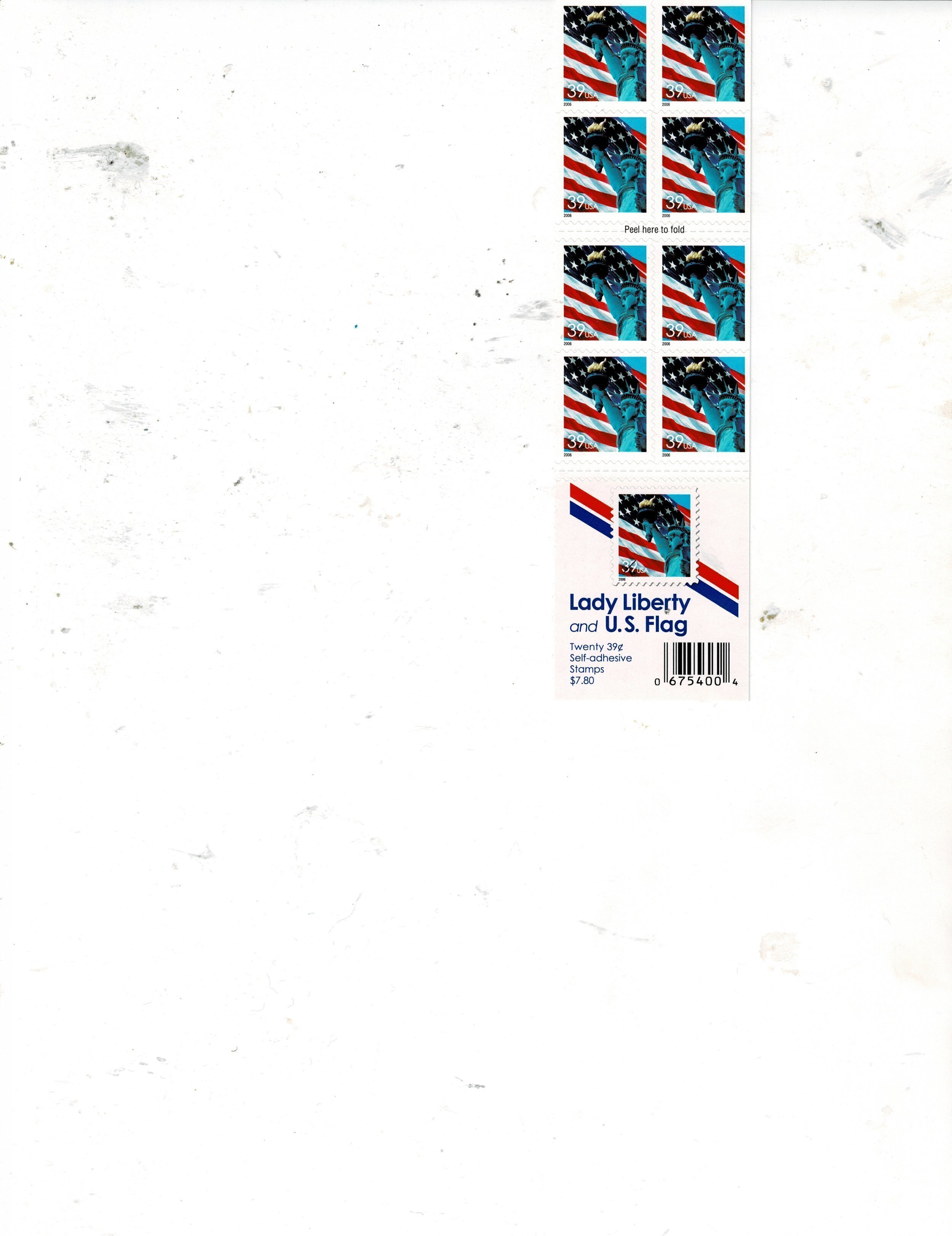 Flag & Lady Liberty 39c US Postage Booklet of 20 stamps #3978b VF MNH ...