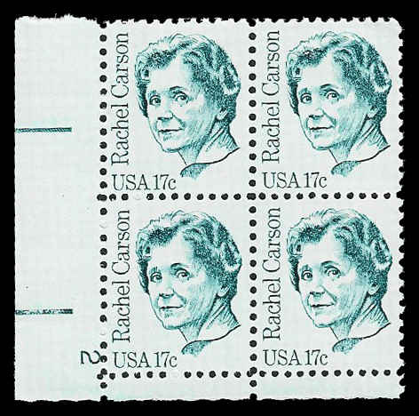 PCBstamps US #1857 PB 68c(4x17c)Rachel Carson, #2, MNH, (PB-3a ...