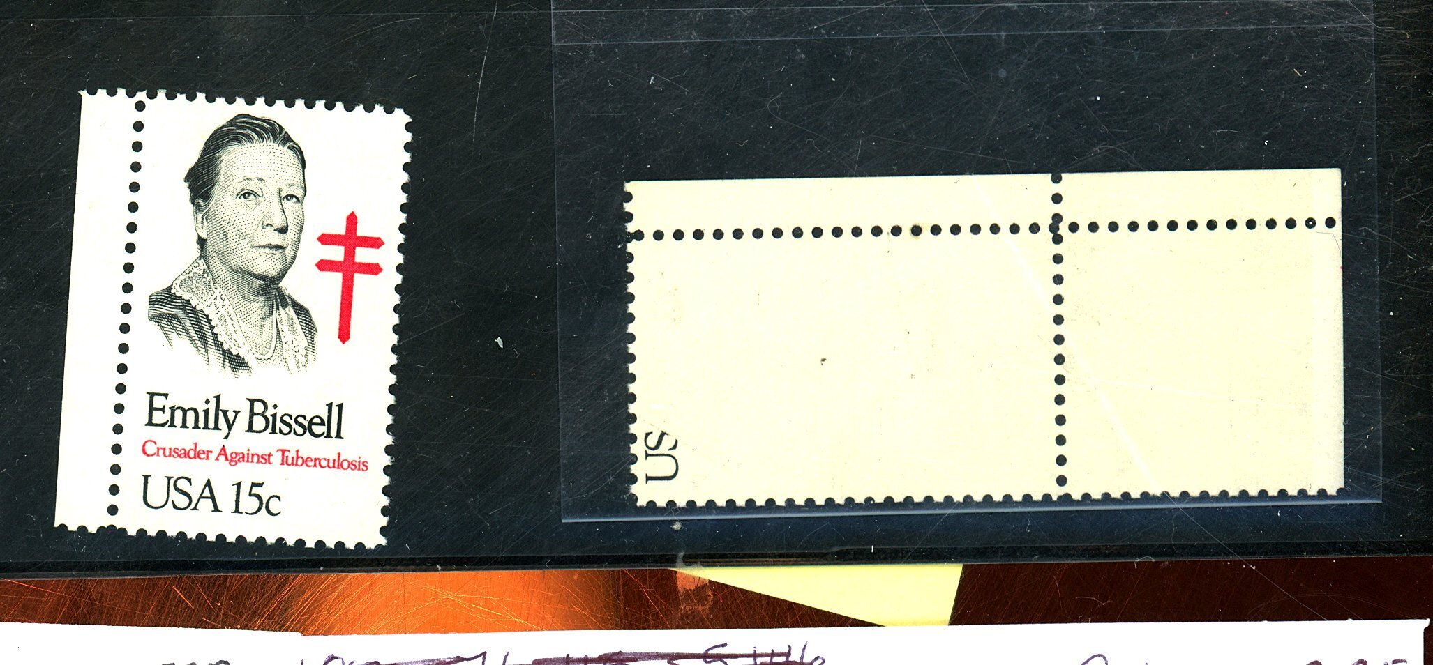 1823 Mint EFO Partially Printed on Selvage Almost Blank | United States ...