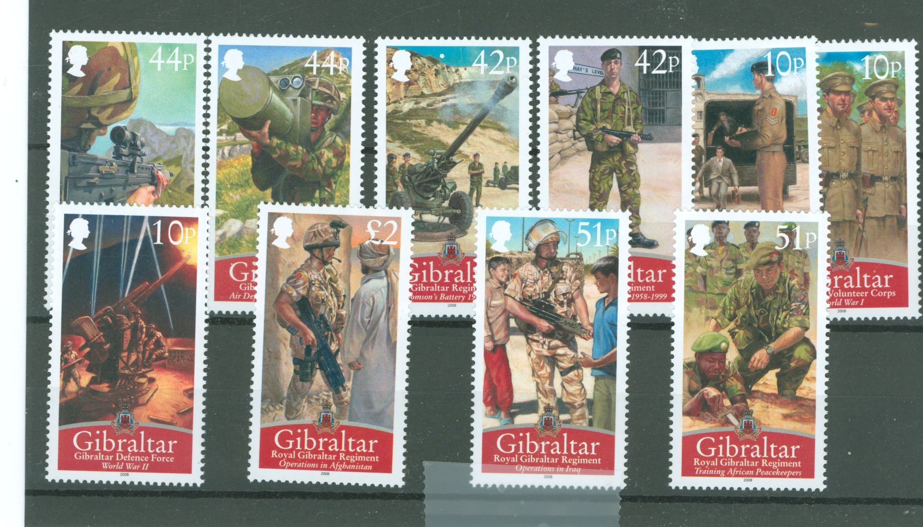 Gibraltar #1158-1167 Single (Complete Set) | Europe - Gibraltar ...