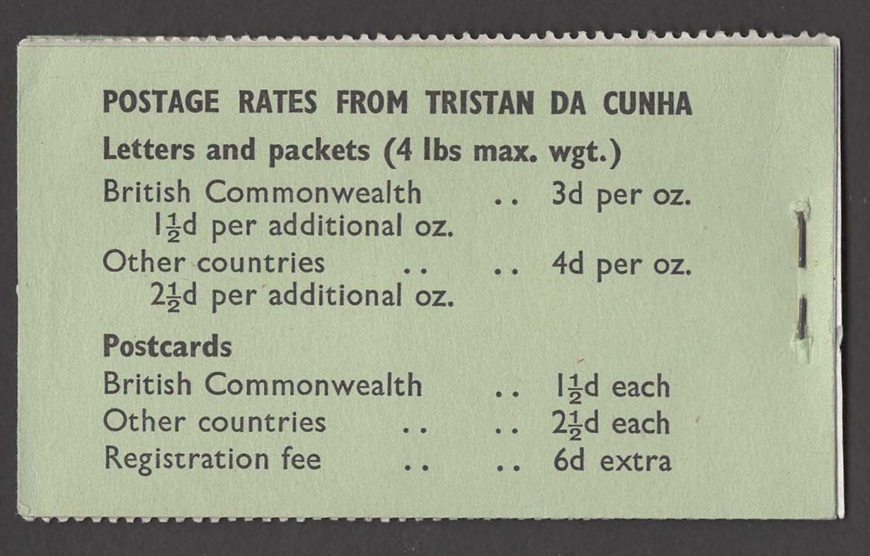 Tristan da Cunha # SG SB4 Booklet QE II 1970 (1) Mint NH | Worldwide ...