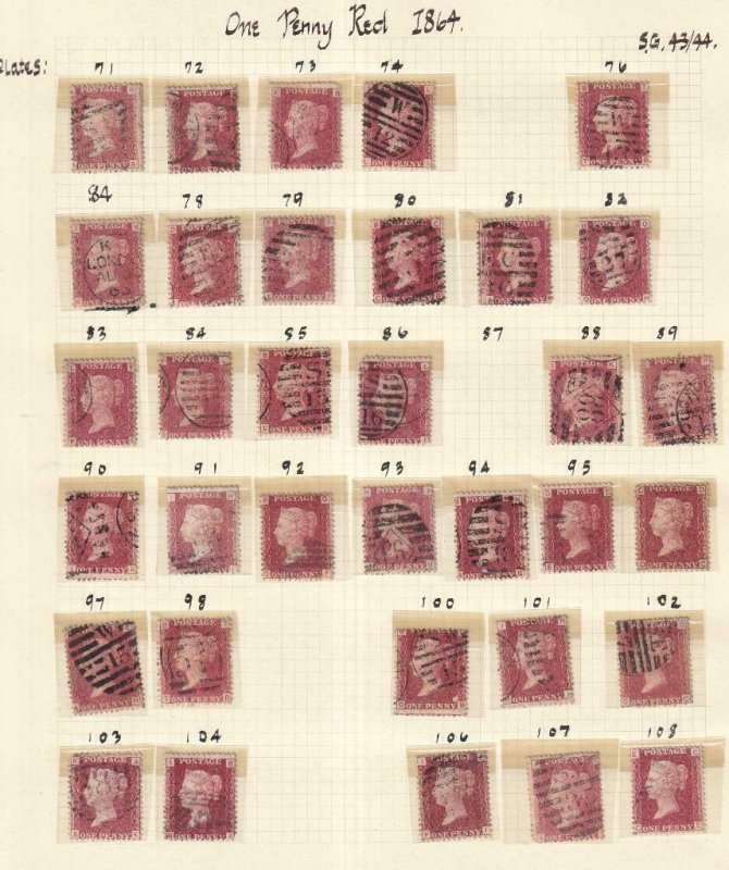 GB Plated Penny Reds Collection ALL Plated # 71-218 Missing a FEW PLT ...