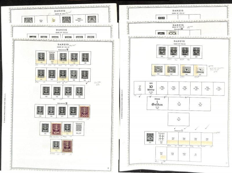 Danzig - Germany Stamp Collection 20 Minkus Specialty Pages, 1920-1939 ...