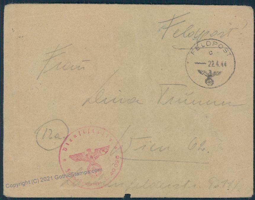 Nachrichtendienst Labels Luftwaffe Night Fighter Squad Feldpost Cover ...
