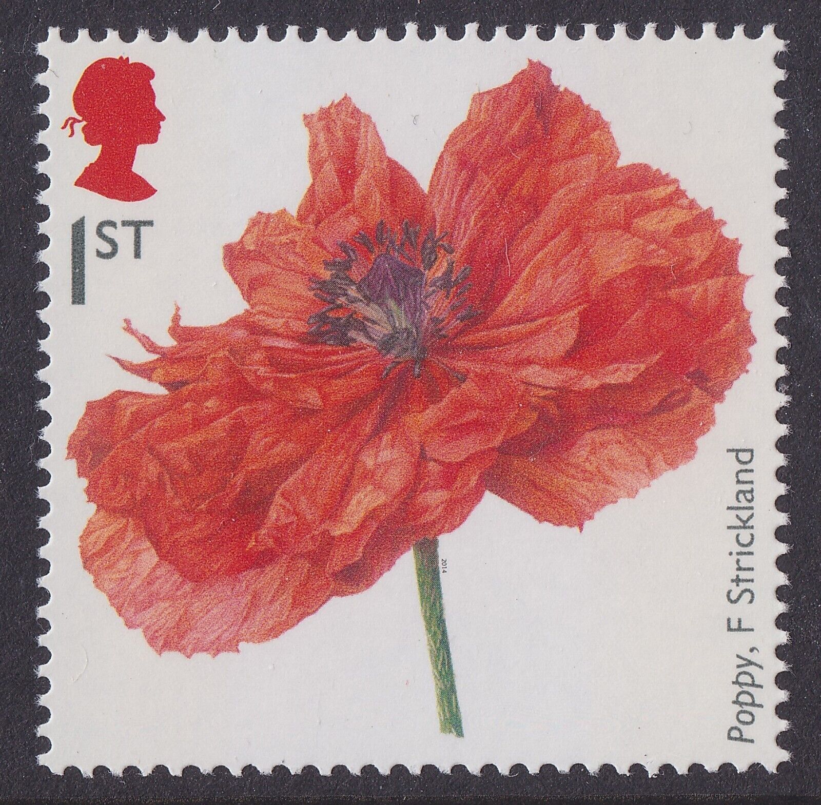 GB 3626 First World War 1914 Poppy F Strickland 1st single MNH 2014 ...
