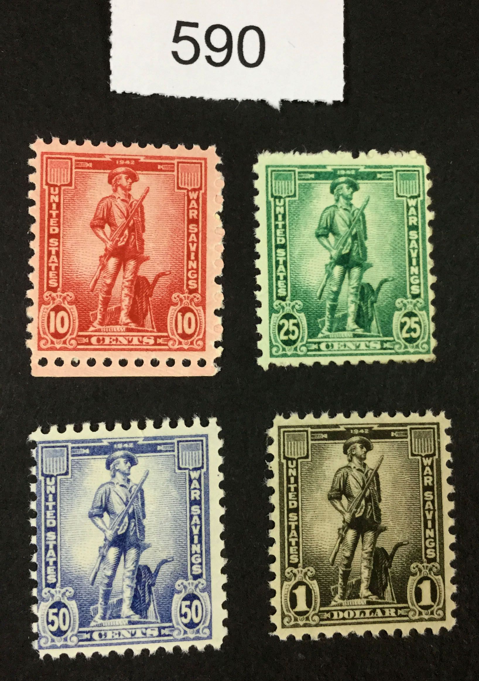 US Stamps #Ws7-Ws10 Mint OG NH LOT #590 | United States, Back of Book ...