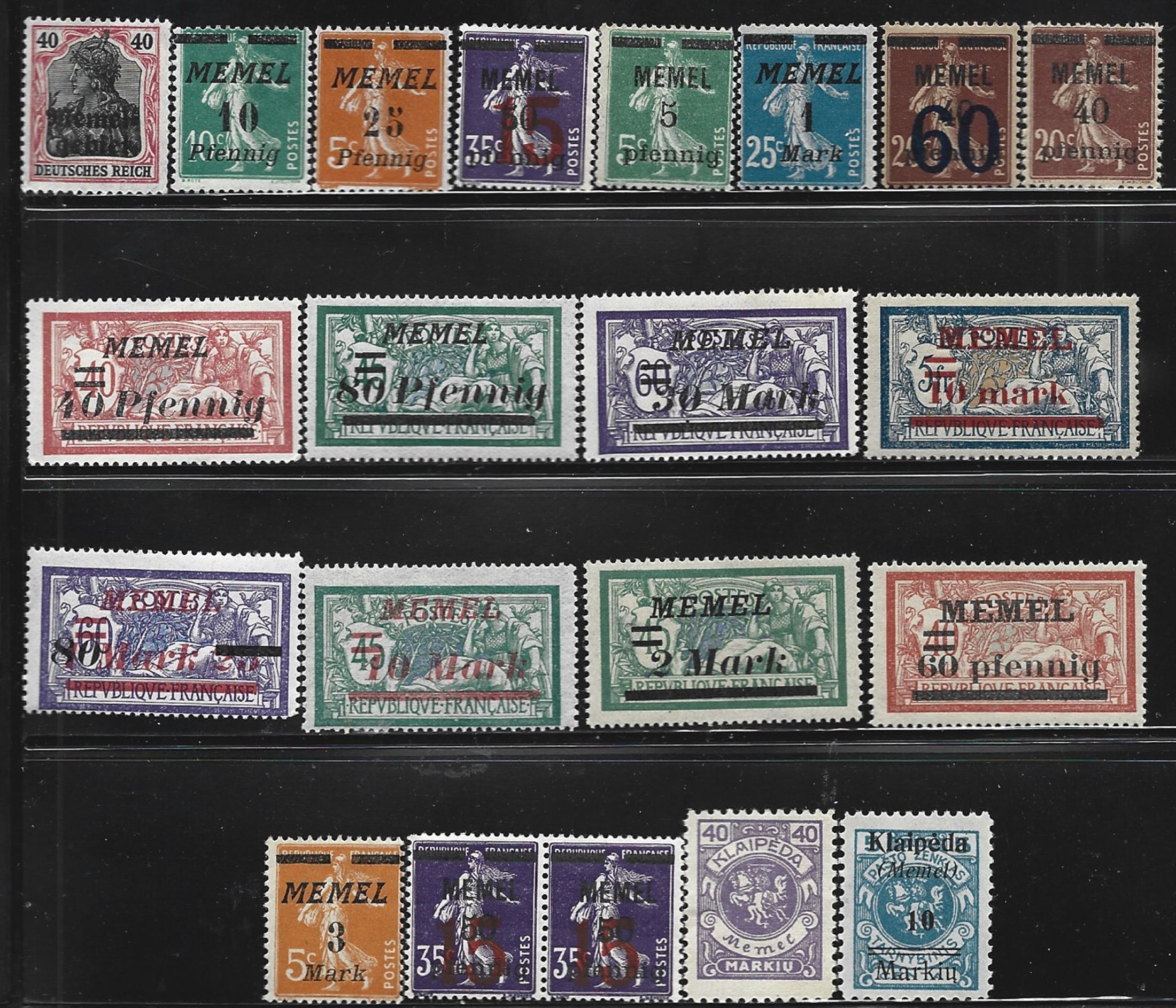 Collection LOT 12889 Memel 21 Unused AC Stamps 1920+ | Europe - Germany ...
