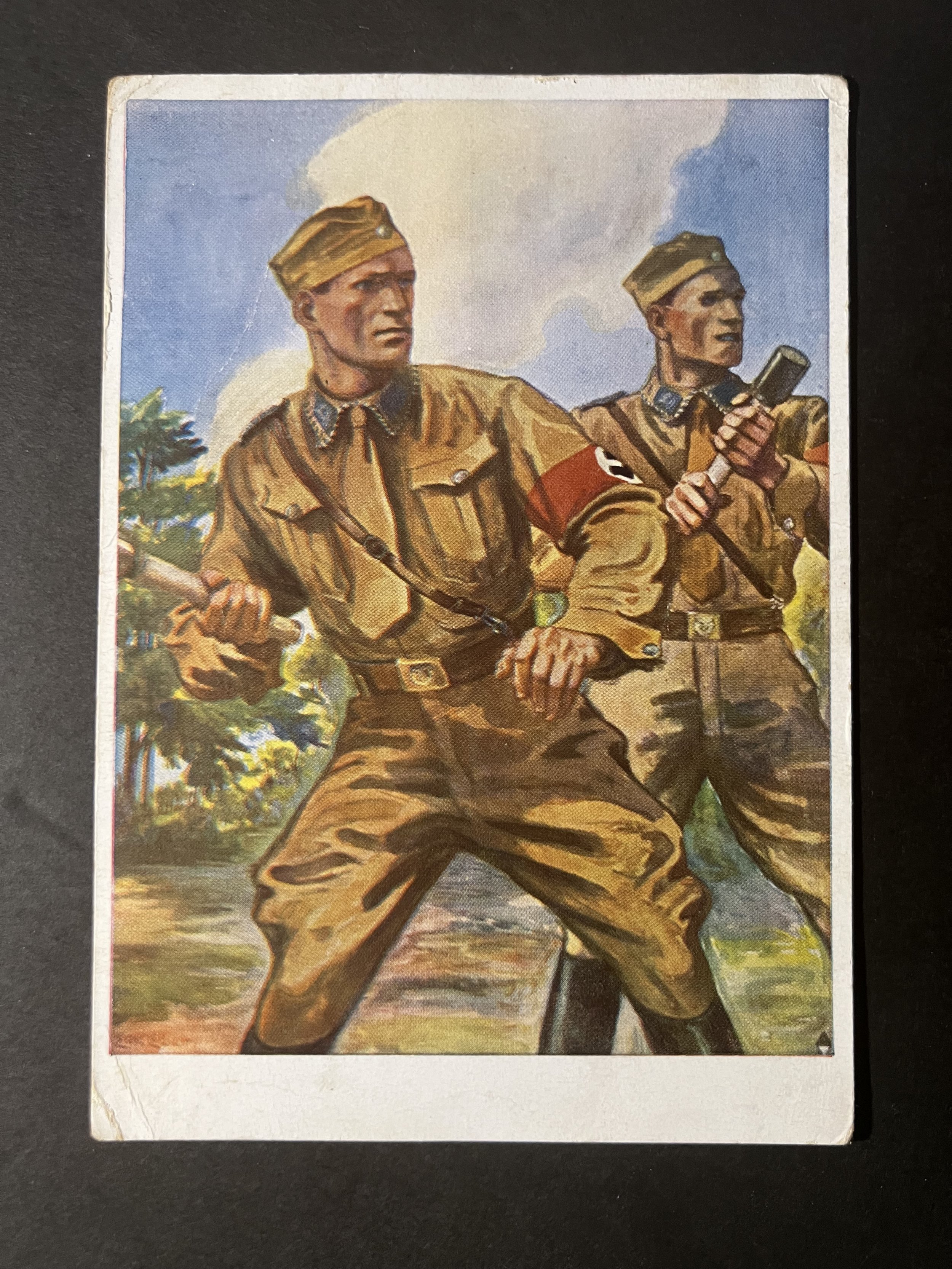 1940 Nazi Germany Postcard Cover Dortmund to Heinz SA SS Soldier ...