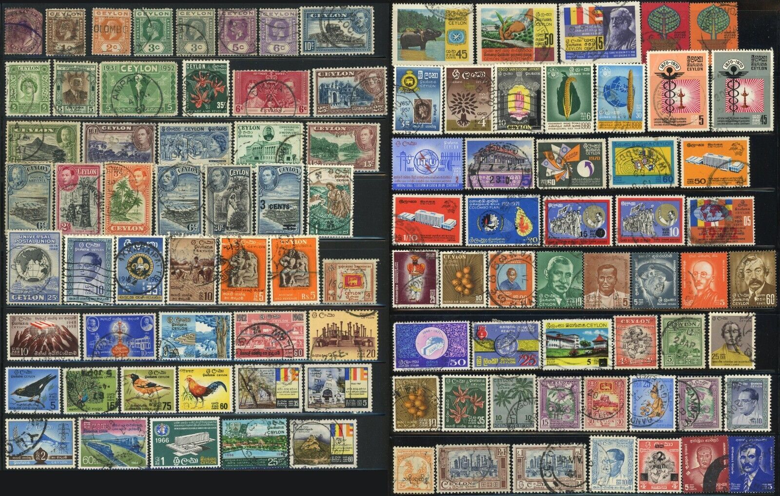 Ceylon Used Postage British Commonwealth Sri Lanka Asia Stamp ...