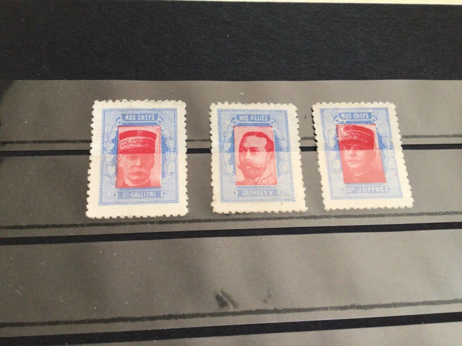 French 1914 Patriotic propaganda WW1 Allies cinderella poster stamp ...