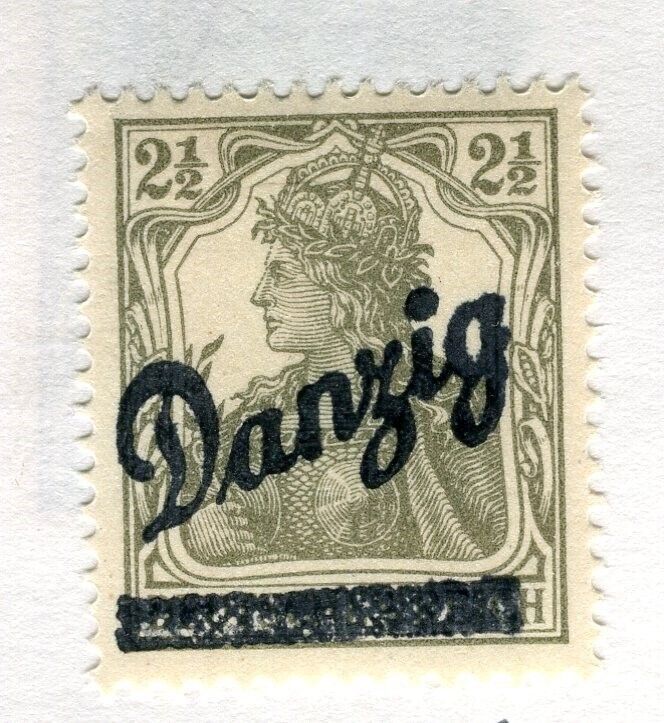 GERMAN DANZIG; Early 1920s Germania issue Unusual Forged Overprint on ...
