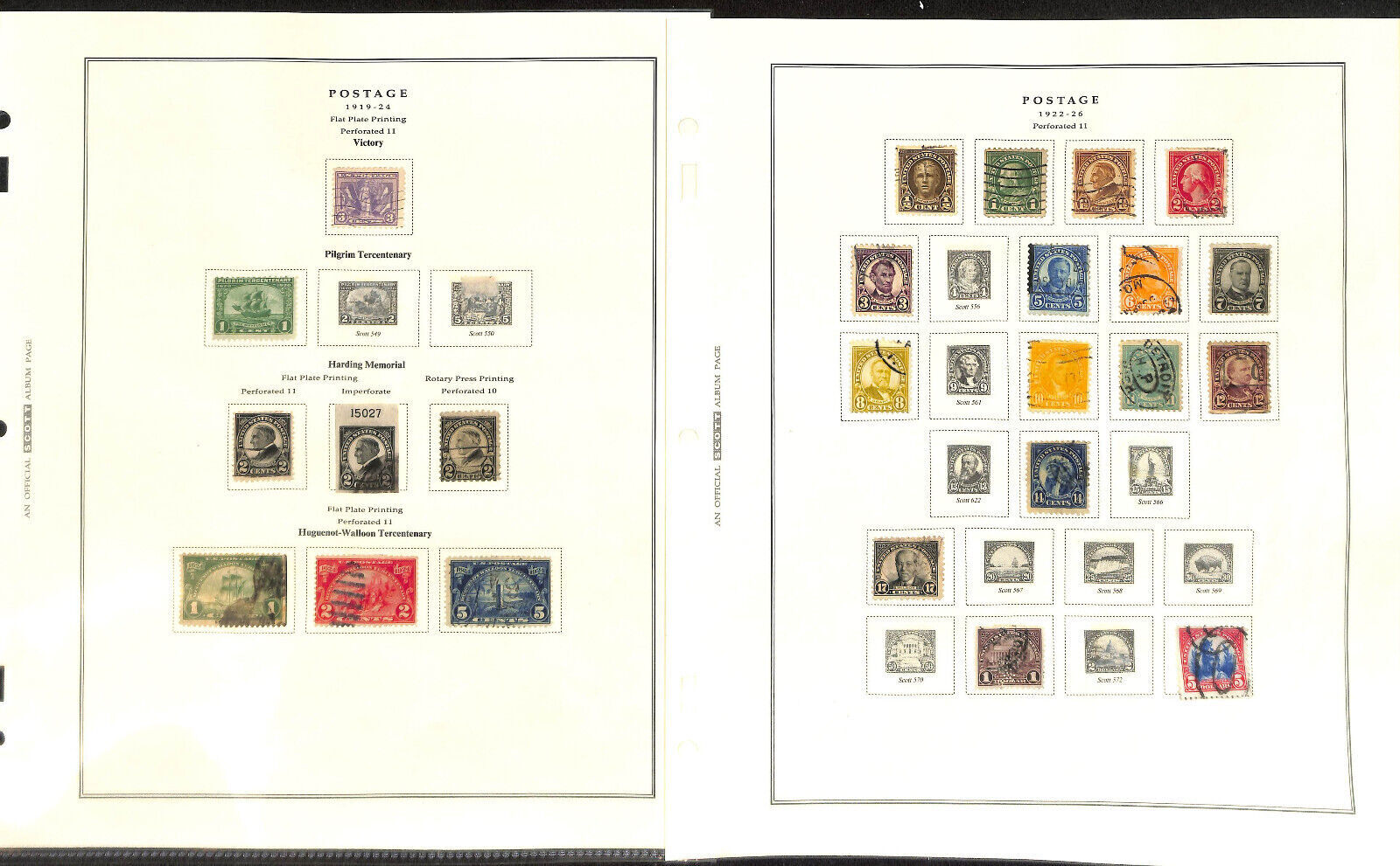 United States Stamp Collection on 75 Scott National Pages, 1845-1939 ...