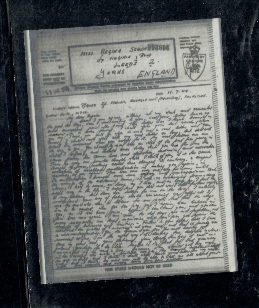 Palestine Cover (P2205B) 1944 Stampless Airgraph Sent From Palestine. Nice | Middle East ...