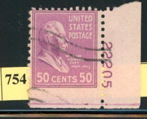 PKStamps - USA - 831 - Used - Plate Number Single #22-754 | United ...