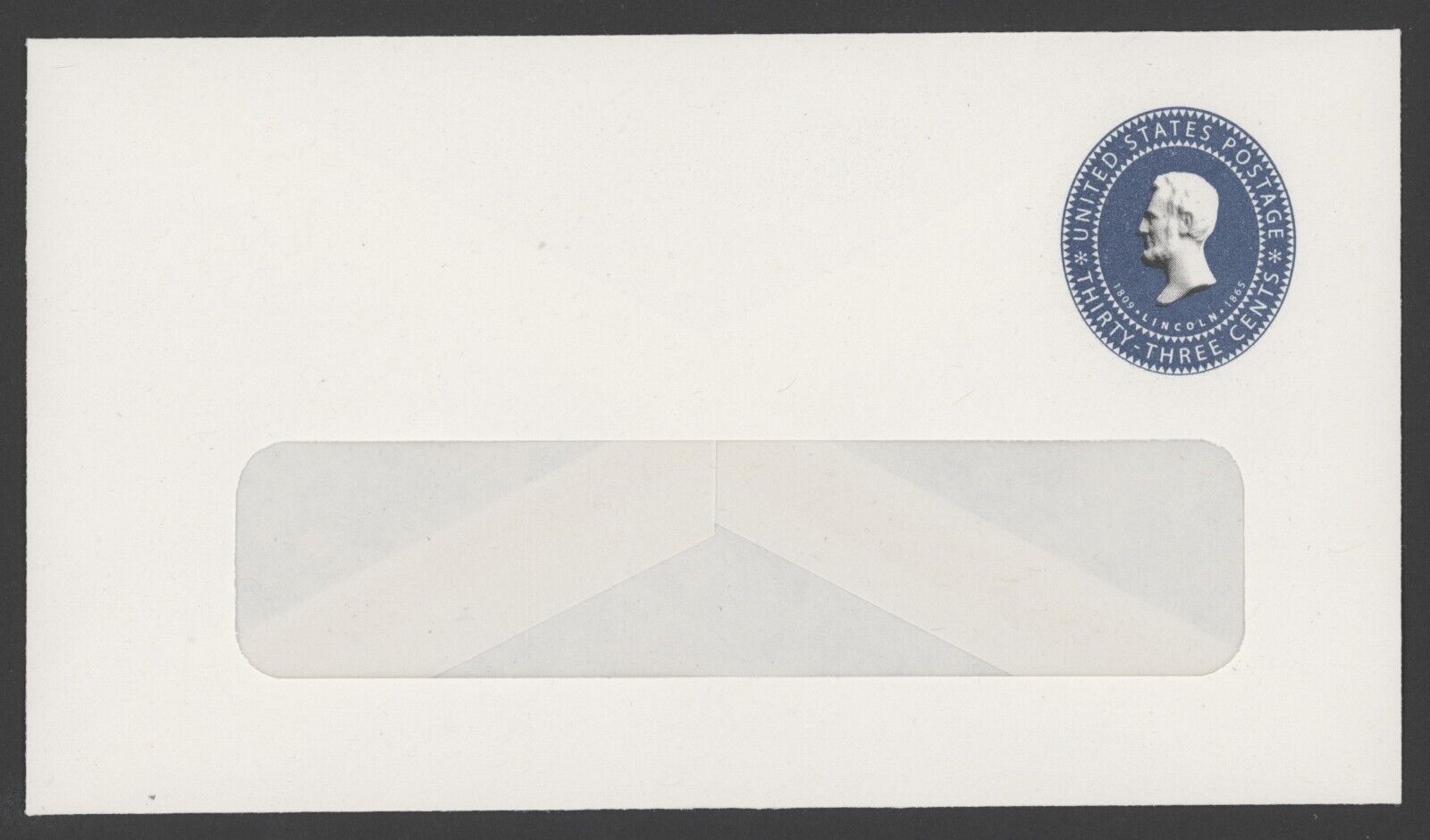1999 US Scott #U645 33c Lincoln Stamped Envelope, Windowed #6 Envelope ...