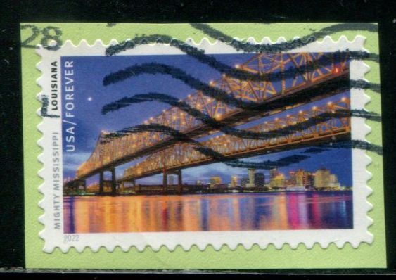 5698i US (58c) Mighty Mississippi SA, used on paper | United States ...