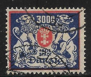 Free City of Danzig - State Coat of Arms - Scott #121 3000M F VF Unused ...