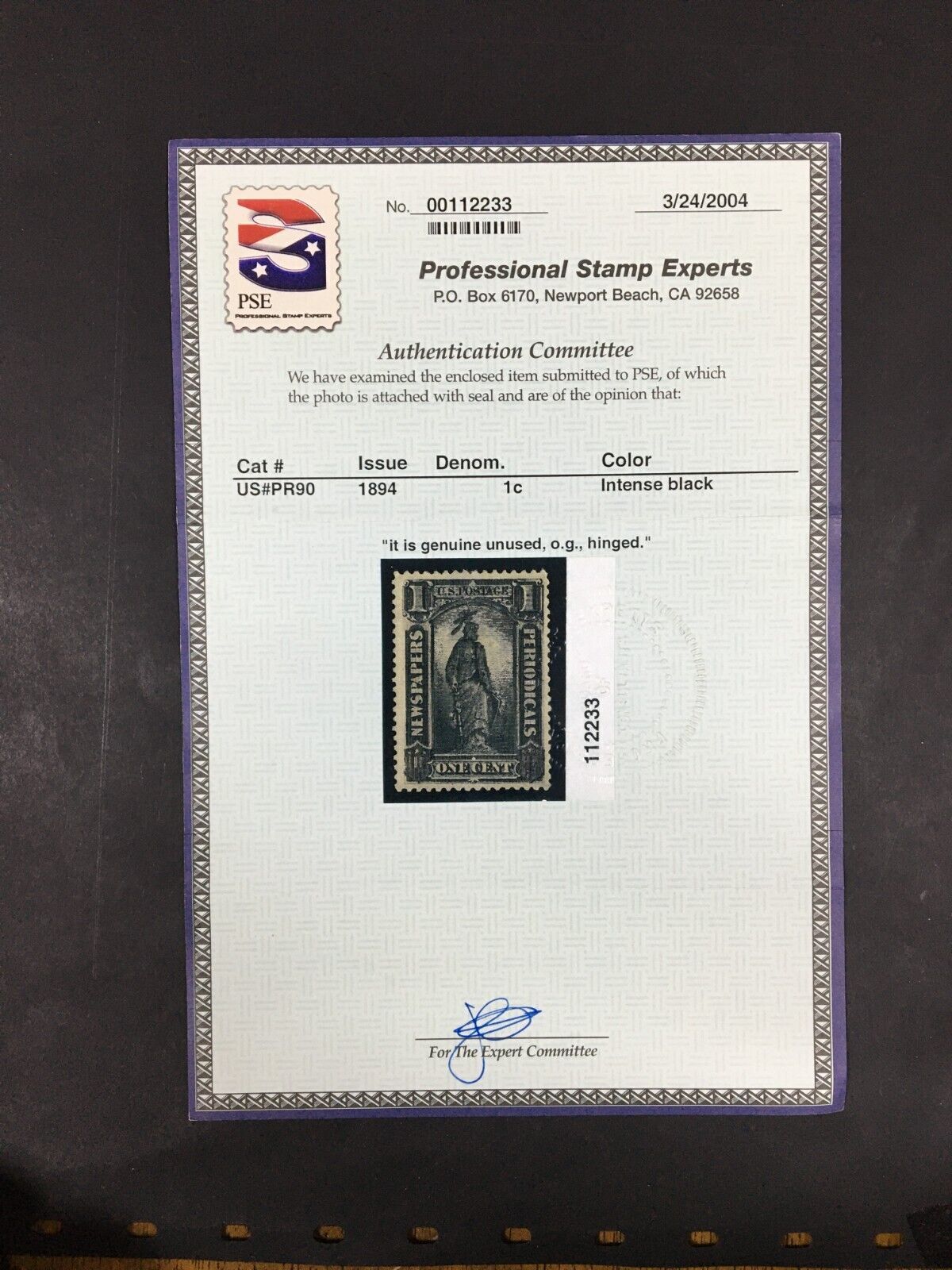 US Stamps #Pr90 Mint OGh PSE Cert VF LOT #88759 | United States ...