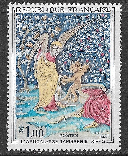 FRANCE 1965 1fr Apocalypse Tapestry Art Series lssue Sc 1116 MLH ...