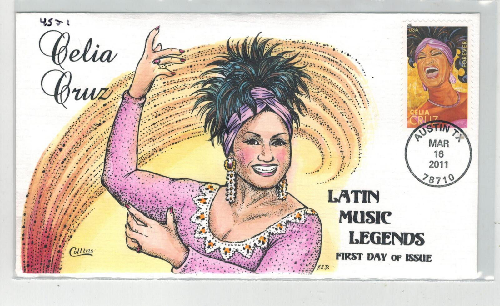 Collins Handpainted Latin Music Legends 4501 Celia Cruz Singer Austin ...