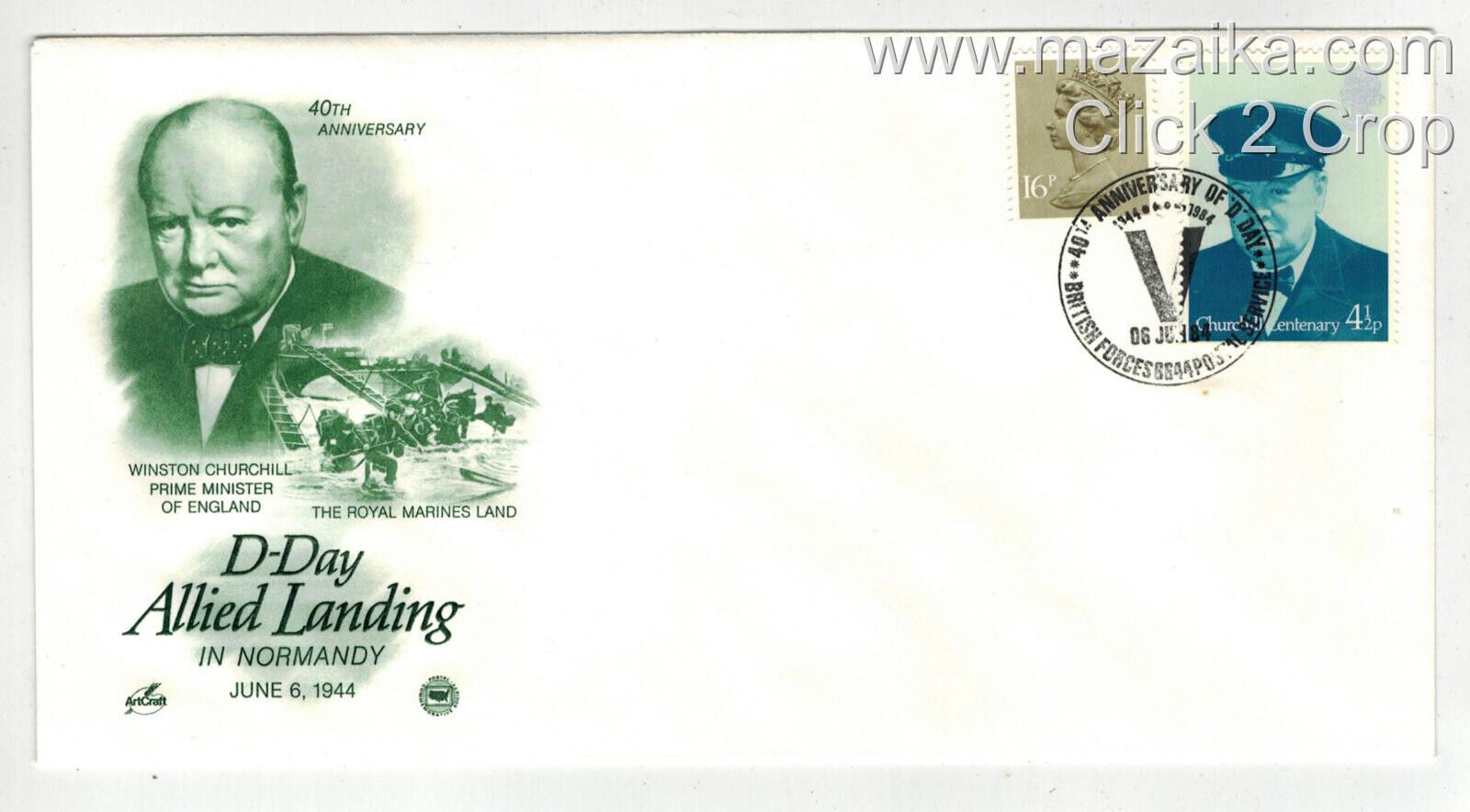 WW2 Related Patriotic D DAY Allied Landing in Normandy & Winston ...