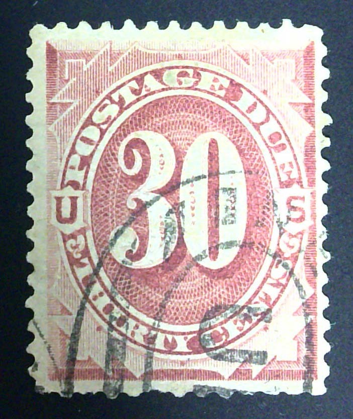 Scott #J27 - F/VF - 30c Bright Claret - Used - 1891 | United States ...