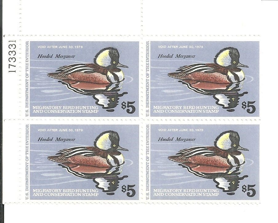 Rw45 MNH Plate Block 1979 Migratory Bird Hunting Stamp CV $60 | United ...