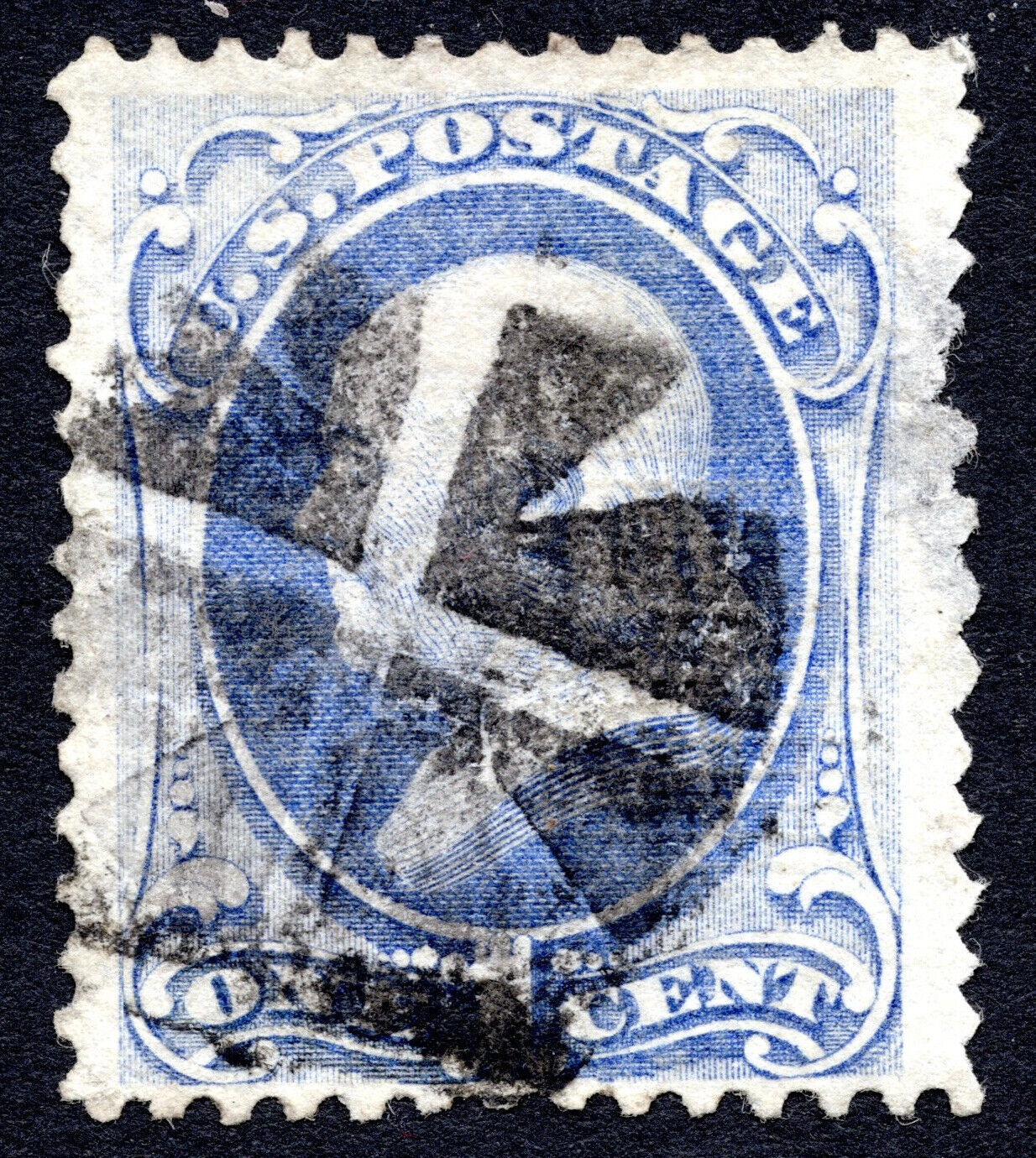 US 1870 1¢ Franklyn "I" Grill Stamp #134A Used CV $375 | United States ...