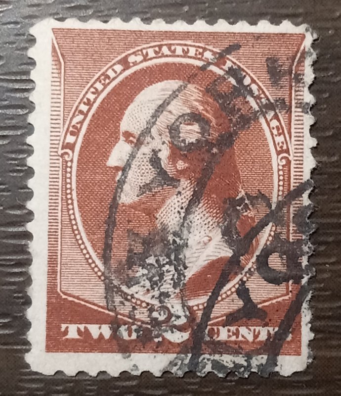 US Sc #210 Used 2c Dark Red Brown Washington VF 1883 | United States ...