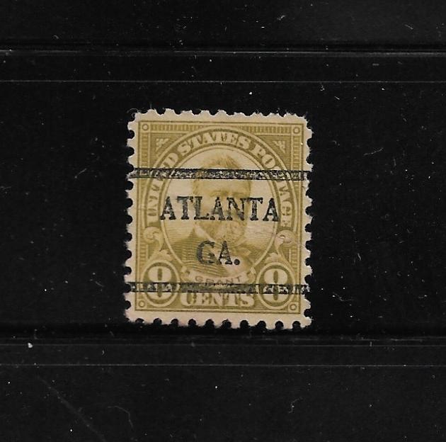 US Bureau Precancels: Atlanta, GA, #589-42; 8¢ 1923 perf 10; PSS CV $7 ...