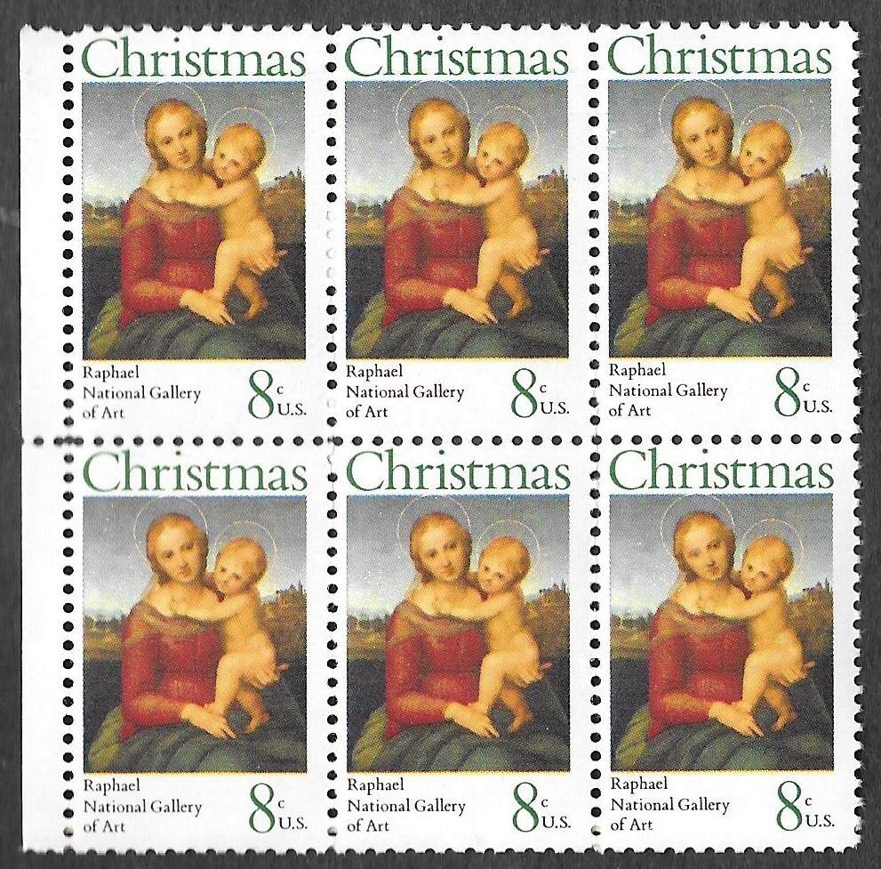 US Scott 1507 - Raphael's Madonna - Block of 6 - MNH - 1973 | United ...