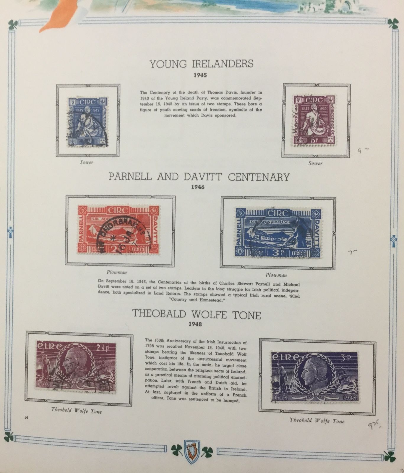 IRELAND stamp collection 1922-1990 MNH, MH & Used. Cat. $1922 W/Ace ...