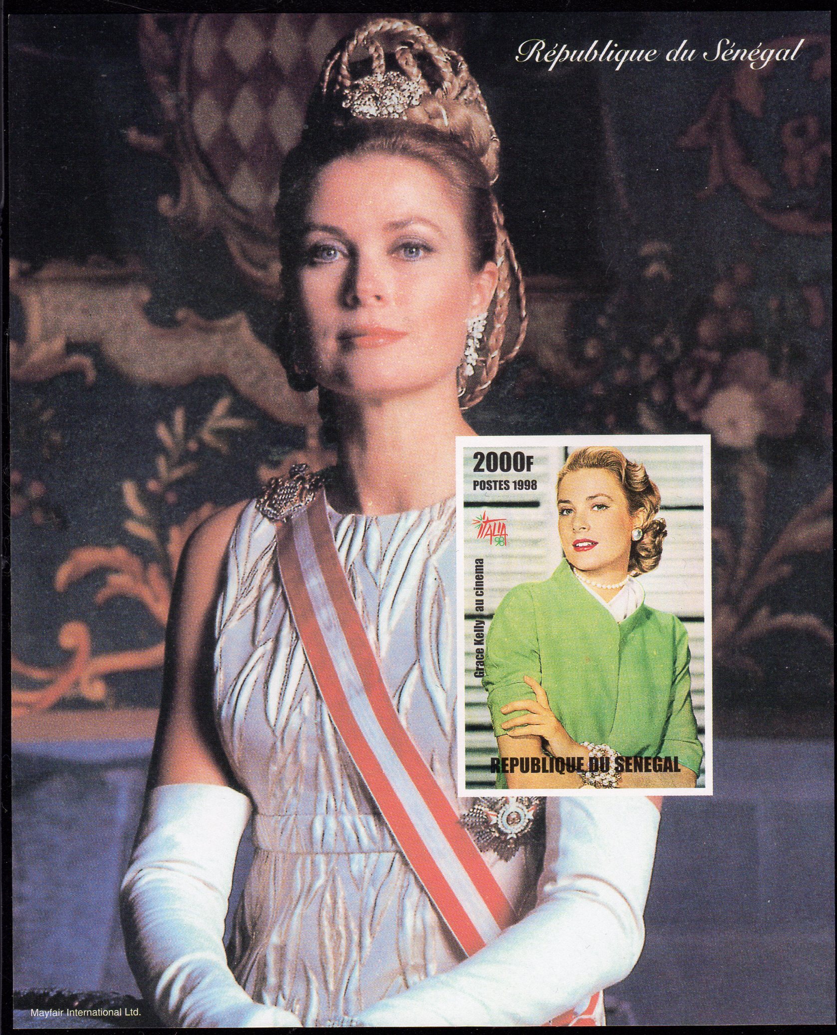 Senegal 1998 Yt#46 Grace Kelly Princess of Monaco Souvenir Sheet ...