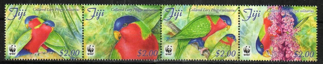 Fiji Stamp 1286 - Collared Lory-WWF | Australia & Oceania - Fiji, Stamp ...