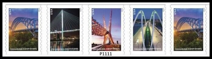 US 5808-5811 5811a Bridges presorted first-class 25c PNC5 MNH 2023 ...