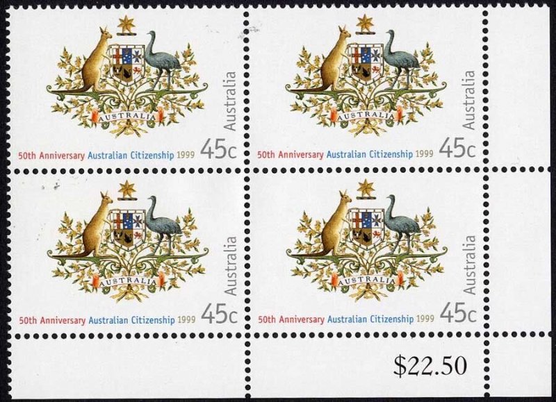 Australia SG1836 45c 50th Anniversary of Australian Citizenship U/M ...