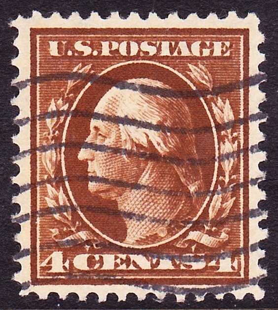 Scott 377, XF Used, 4c P.12 Washington SL Watermark | United States ...