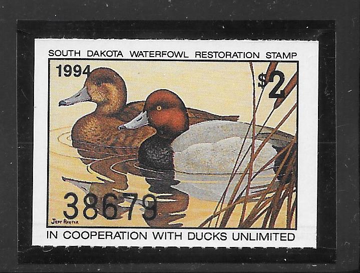 #SD12 MNH South Dakota 1994 STATE DUCK STAMP | United States, Duck ...
