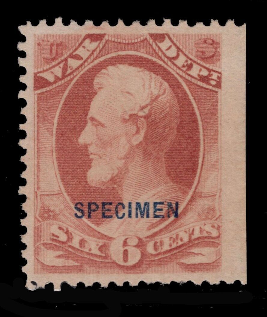 US Stamps #O86S WAR 6c Official Specimen CAT. $1,400 LOT #85023 ...