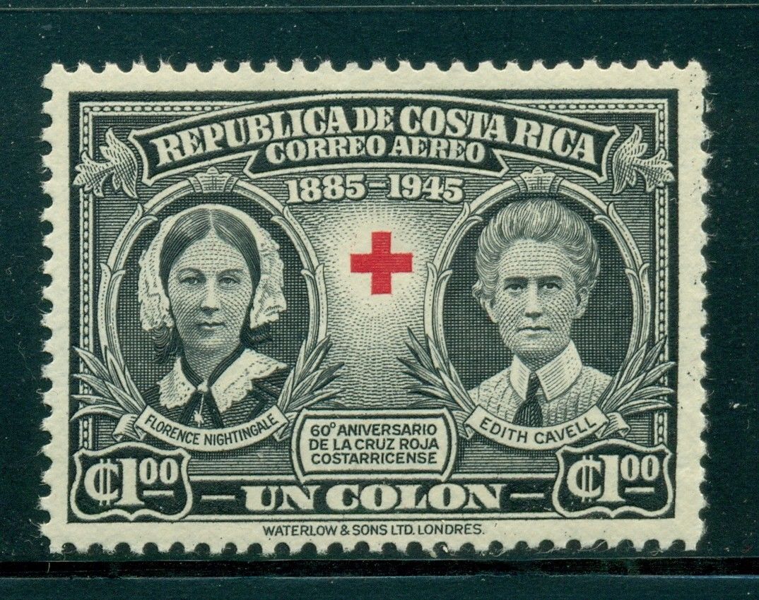 Costa Rica #C120 Air Mail Stamp 1945 1col. Red Cross Soc. Used ...