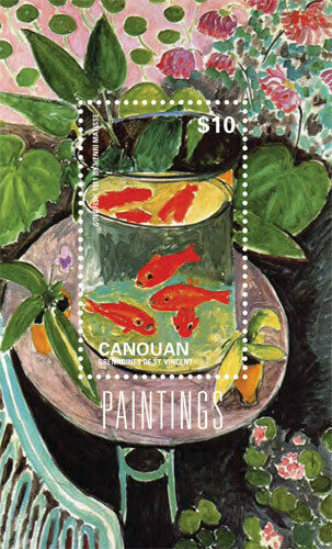 Canouan - 2014 - HENRI MATISSE PAINTINGS - Souvenir Sheet II - Stamps ...
