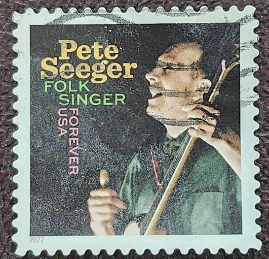 US Scott # 5708; used (60c) Pete Seeger from 2022; XF centering; off ...