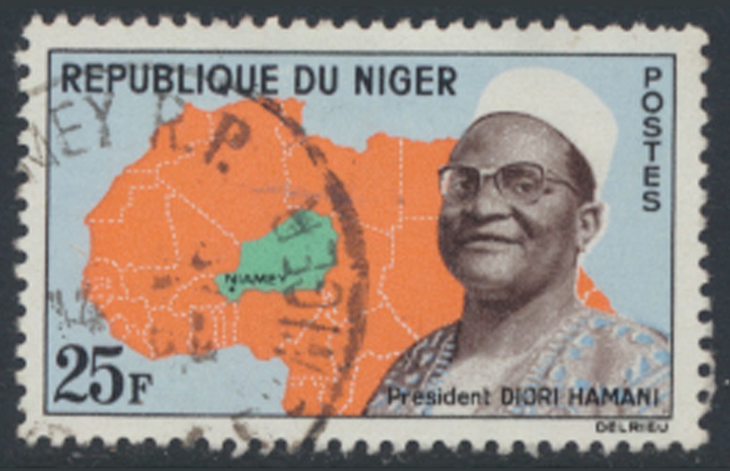 Niger SC# 113 Used Map & President see details & scans | Africa - Niger ...