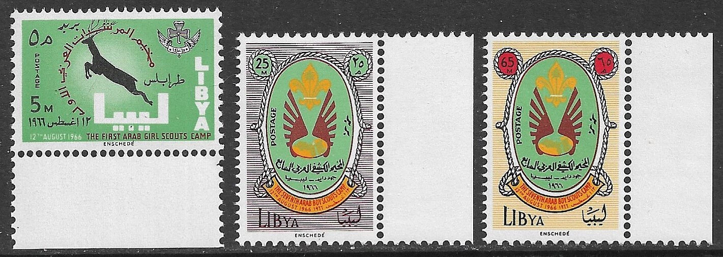 Libya 1966 BOY Scout / Girl Scout Set Sc 307-309 MNH | Africa - Libya ...