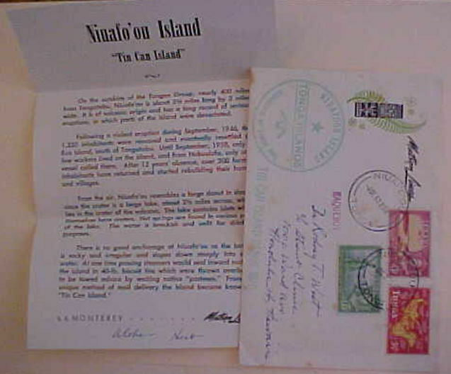 Tonga TIN CAN 1963 to Hawaii Paquebot With Letter | Australia & Oceania ...