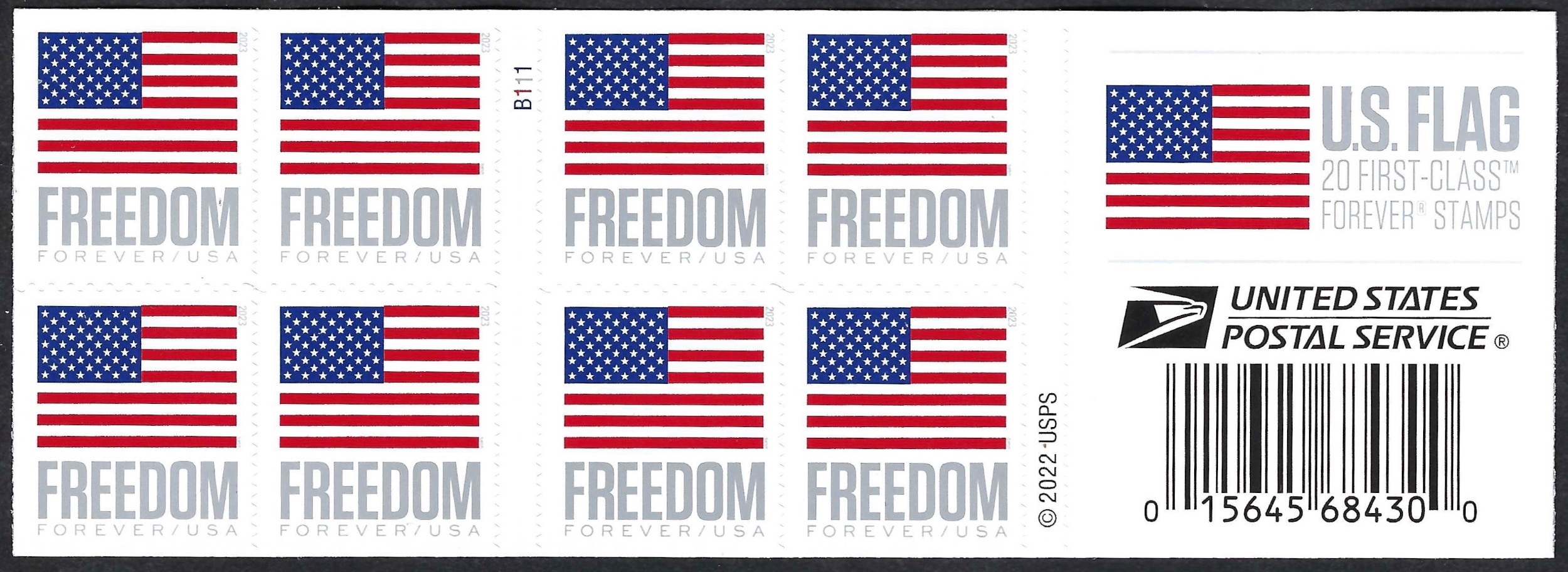 United States #5790a US Flag - Freedom (2023). Double-sided booklet of ...