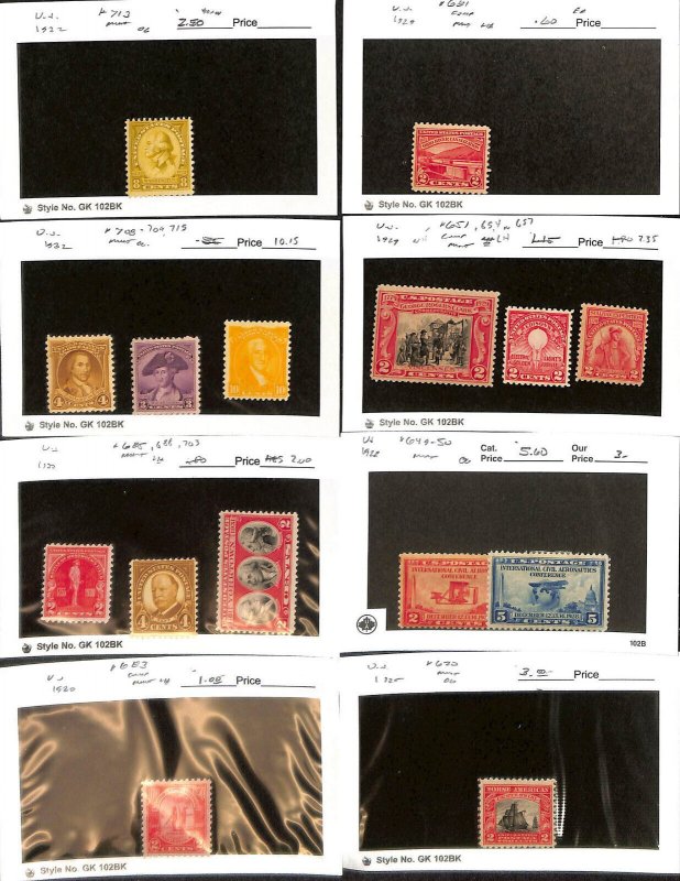 United States, Postage Stamp, #620 715 Mint Hinged, 1925-1932 (A22 ...